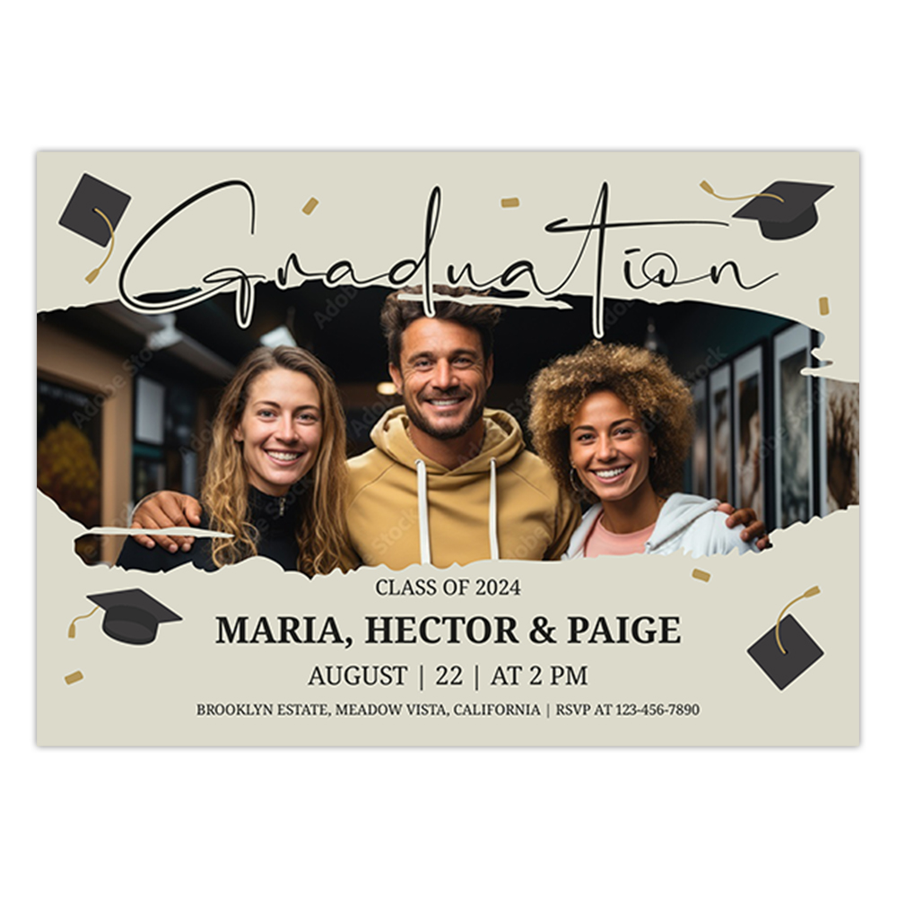 Modern Grad Hats - Stylish Graduation Caps design cards | HiTech Albums