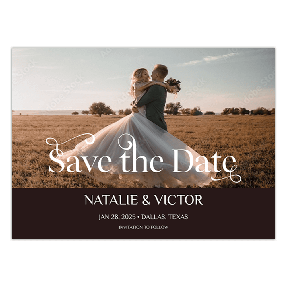 Modern Script Card Design online USA | HitechAlbums