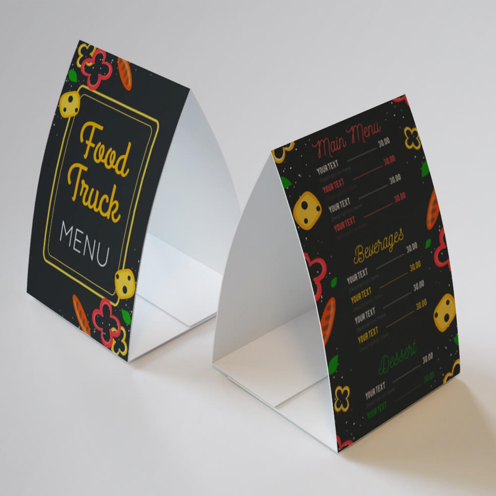 Premium Table Tents for Sale | Design Your Own Table Tents Online